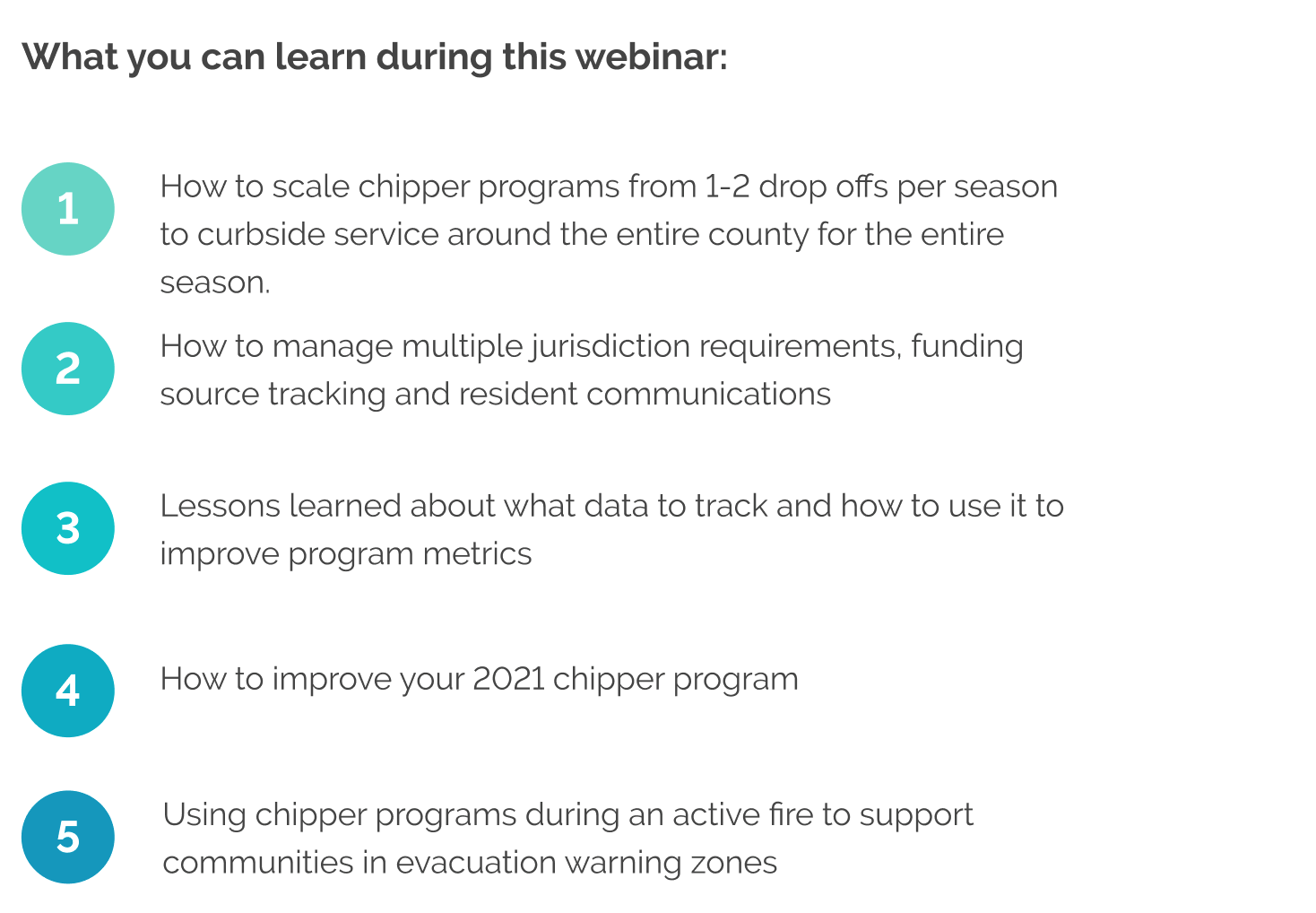 Improving Community Chipper Programs - California Fire Safe Council